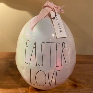 Rae Dunn | Accents | Rae Dunn Easter Love Large Ceramic Egg Iridescent ...